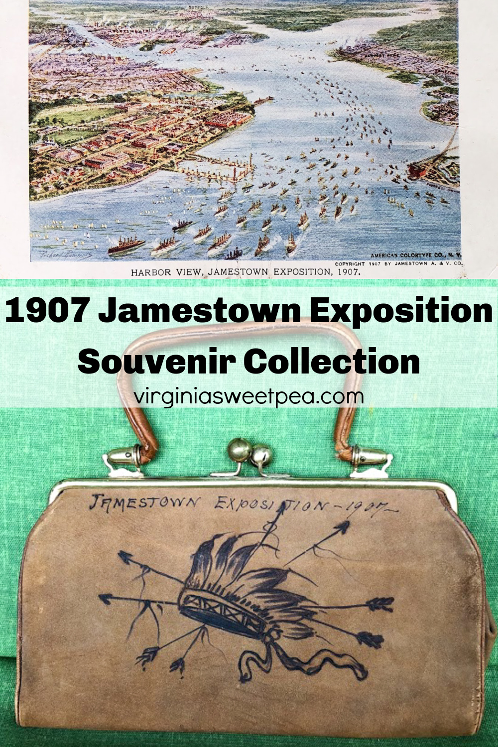 111 Year Old Souvenirs from the 1907 Jamestown Exposition - Sweet Pea