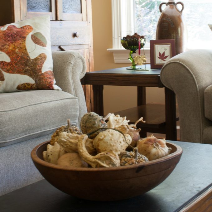 Early Fall Coffee Table Vignette - Sweet Pea