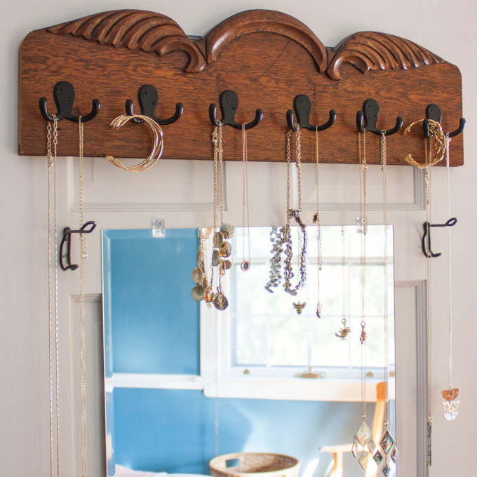 DIY Upcycled Wood Jewelry Organizer - Sweet Pea