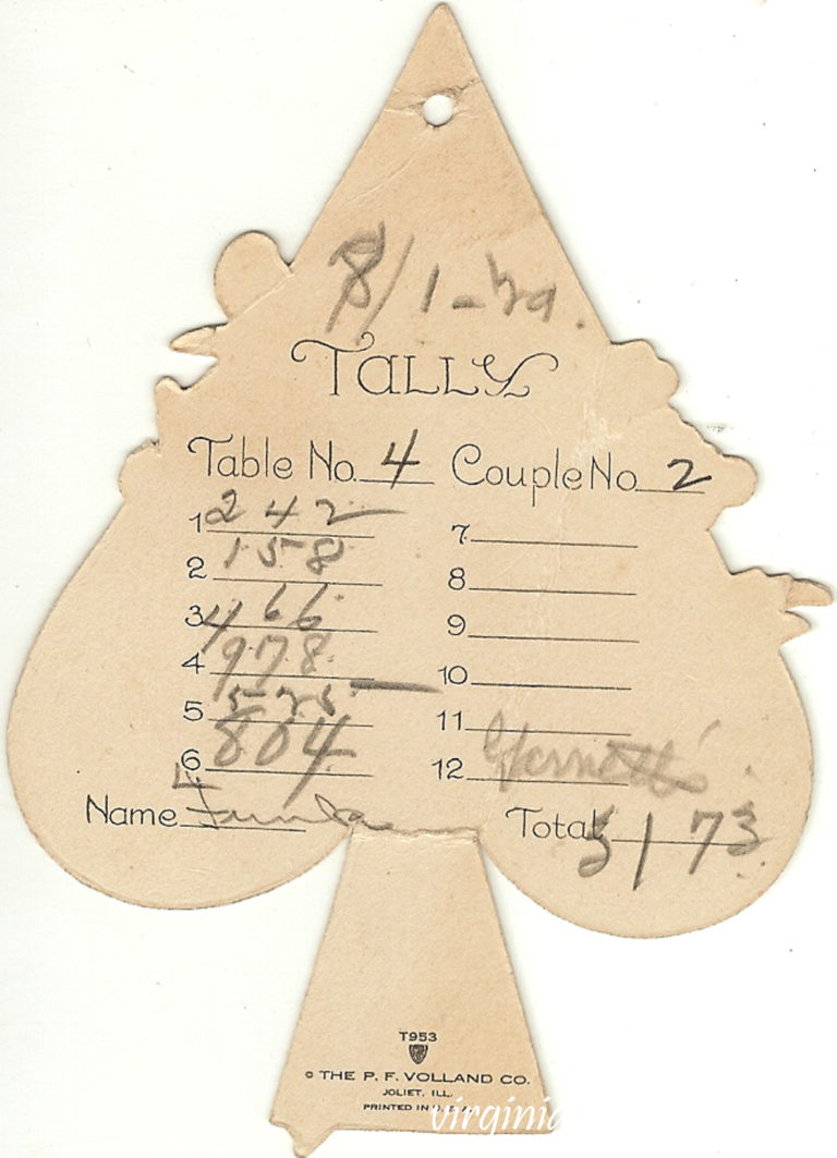 Vintage Bridge Tally Cards - Sweet Pea