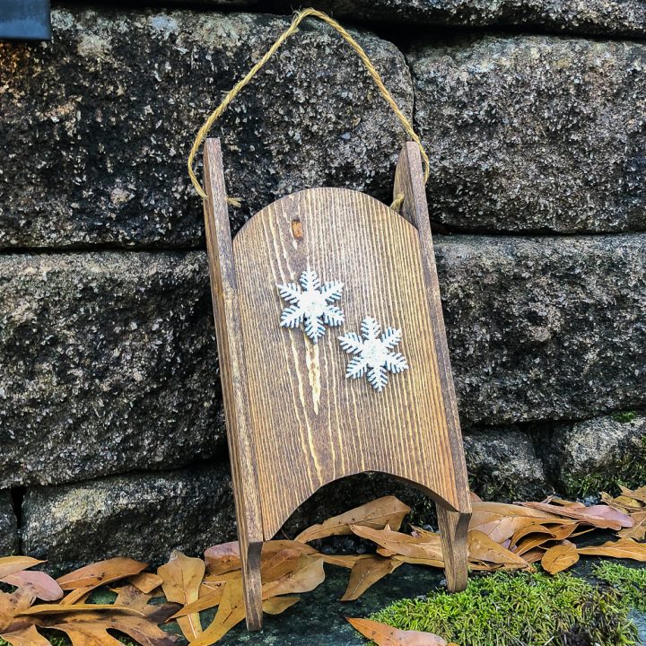 1980s Handmade Wood Sled Makeover - Sweet Pea