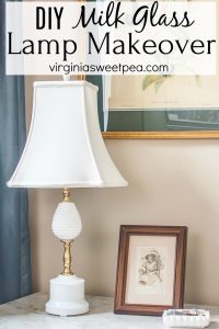 DIY Milk Glass Lamp Makeover - Sweet Pea