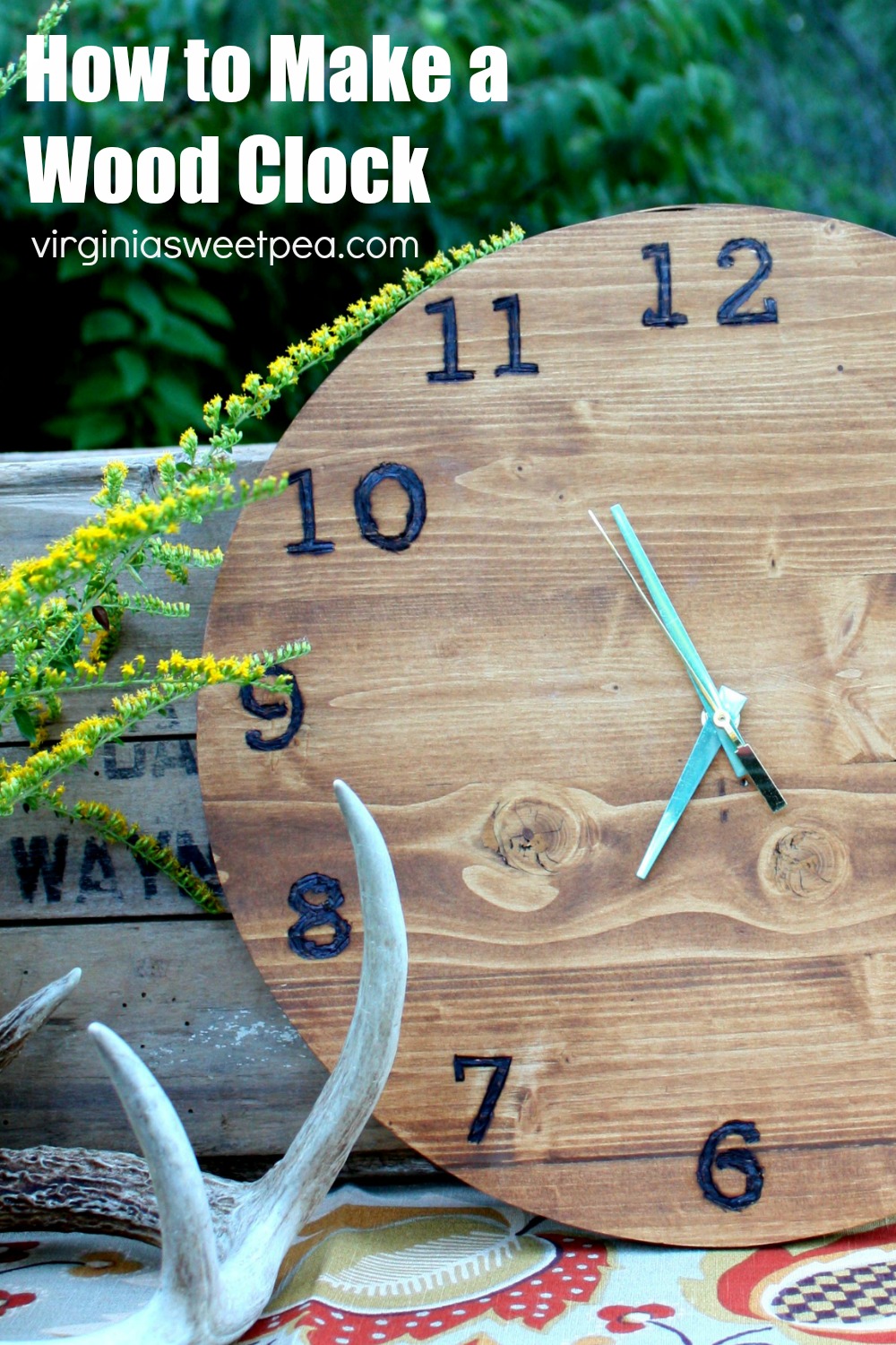DIY Wood Clock - Sweet Pea