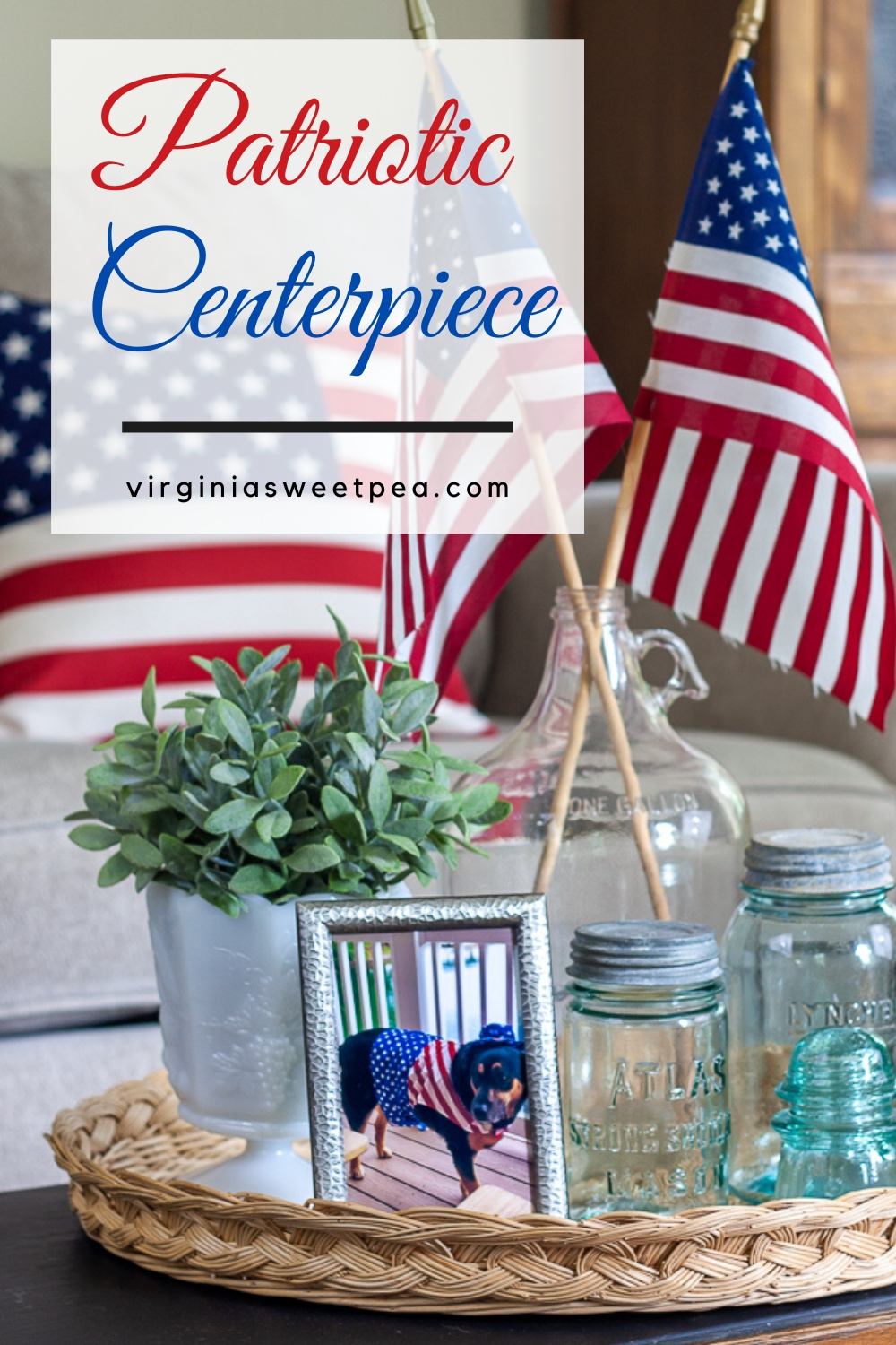 Patriotic Centerpiece with Vintage - Sweet Pea