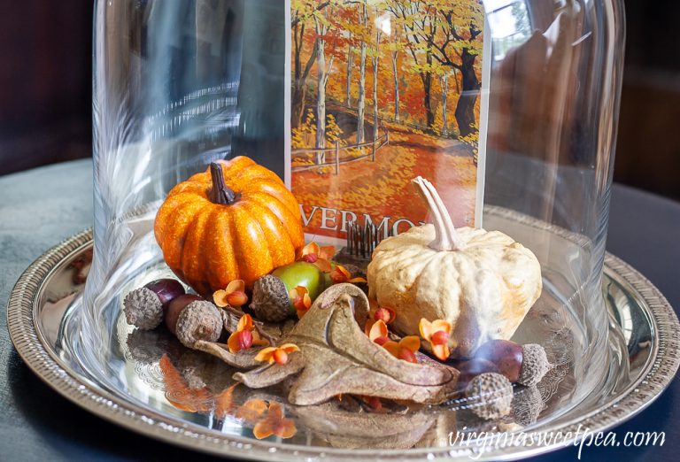Fall Decorating Ideas for a Cloche - Sweet Pea