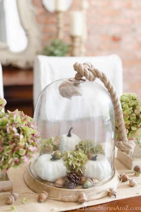 Fall Decorating Ideas for a Cloche - Sweet Pea