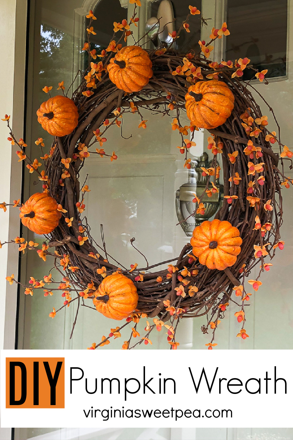 DIY Pumpkin Wreath with Bittersweet - Sweet Pea