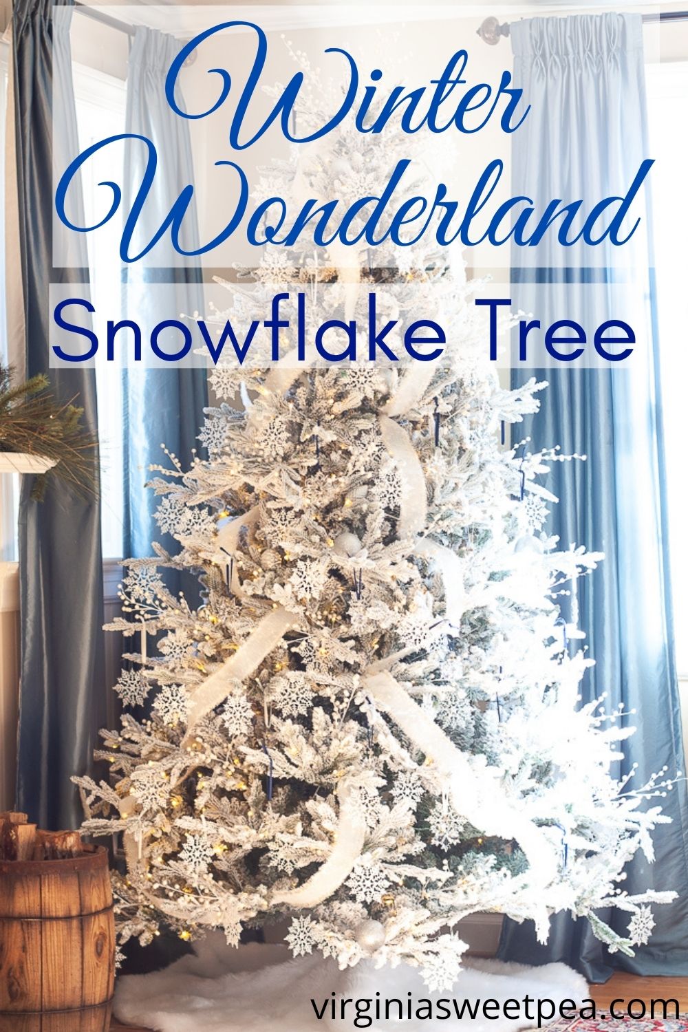 Winter Wonderland Christmas Tree with Swarovski Snowflake Ornaments ...