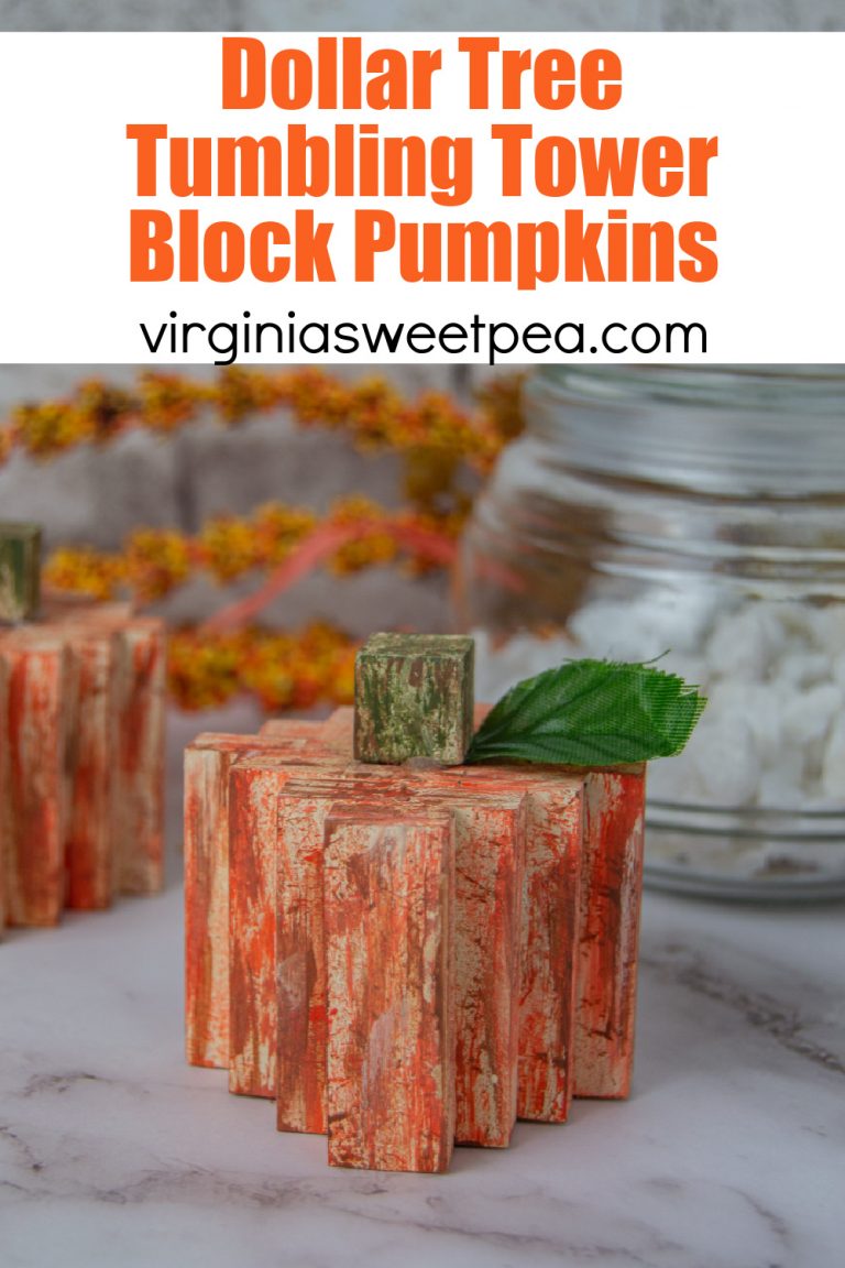 Dollar Tree Tumbling Tower Block Pumpkins - Sweet Pea