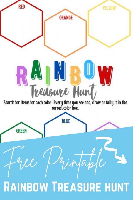 Free Printable Rainbow Treasure Hunt - Sweet Pea