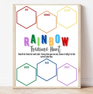 Free Printable Rainbow Treasure Hunt - Sweet Pea