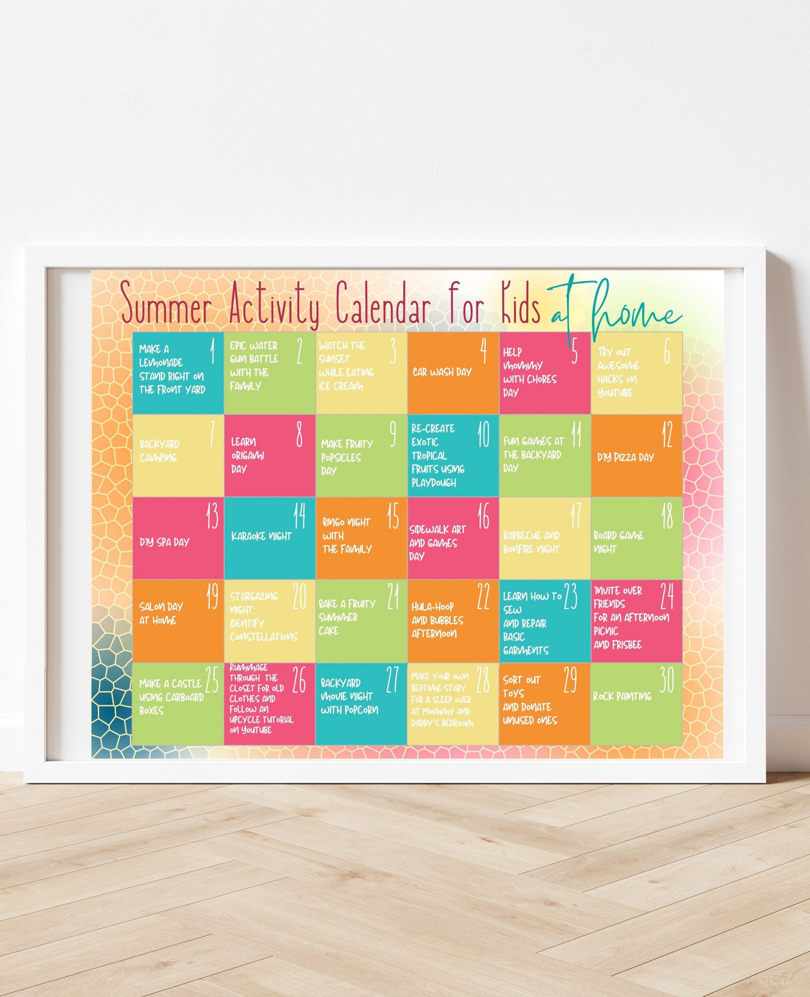 Free Printable Summer Activity Calendar for Kids - Sweet Pea