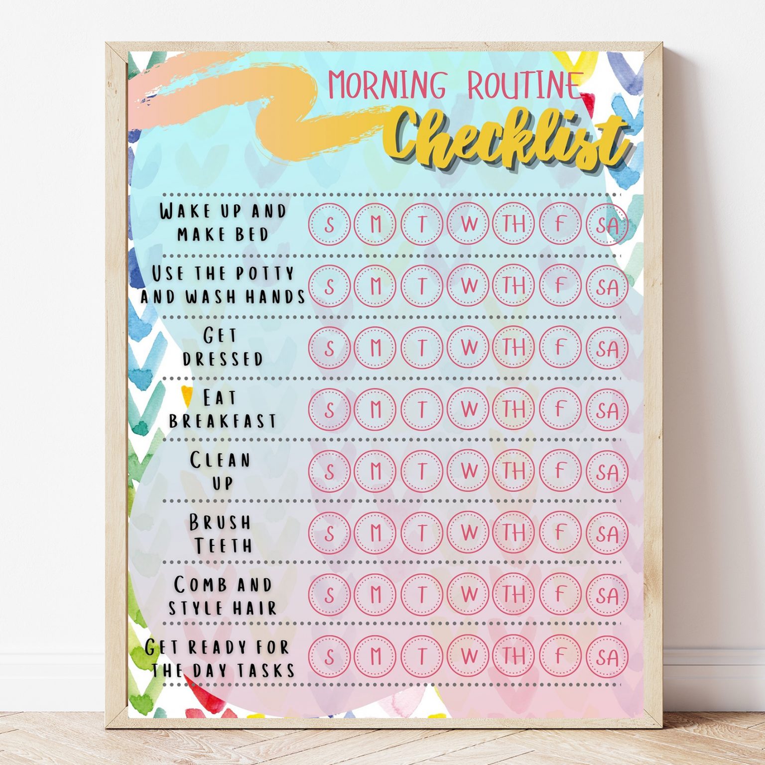 Free Printable Morning Routine Checklist - Sweet Pea