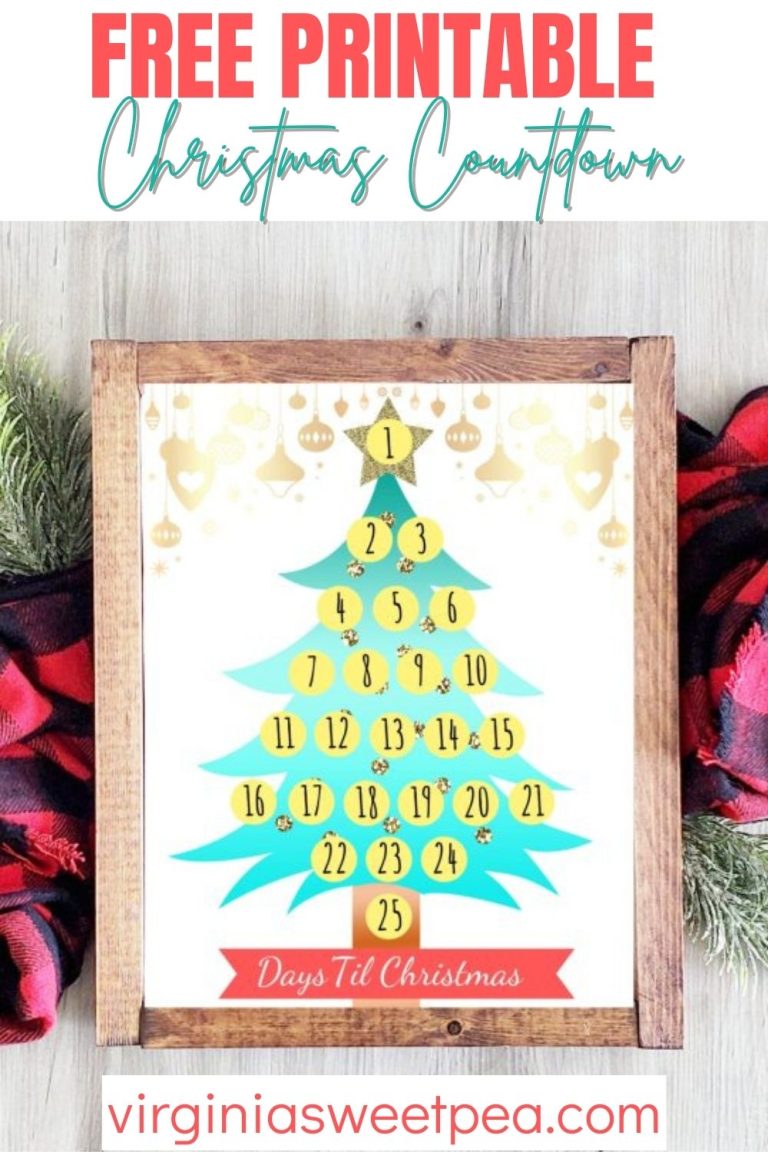 Free Printable Christmas Countdown - Sweet Pea