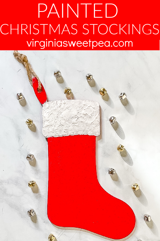 Painted Christmas Stocking - Sweet Pea
