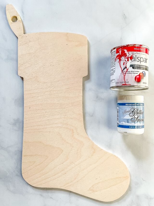 Painted Christmas Stocking - Sweet Pea