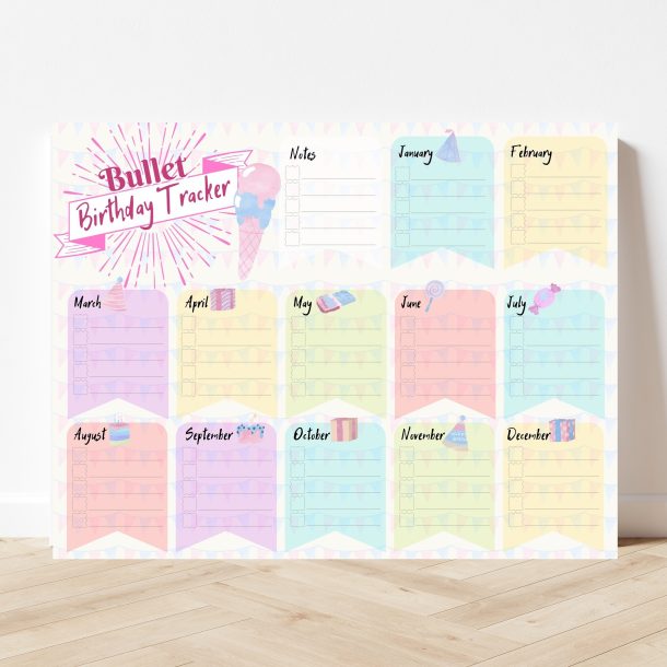 Free Printable Birthday Tracker - Sweet Pea